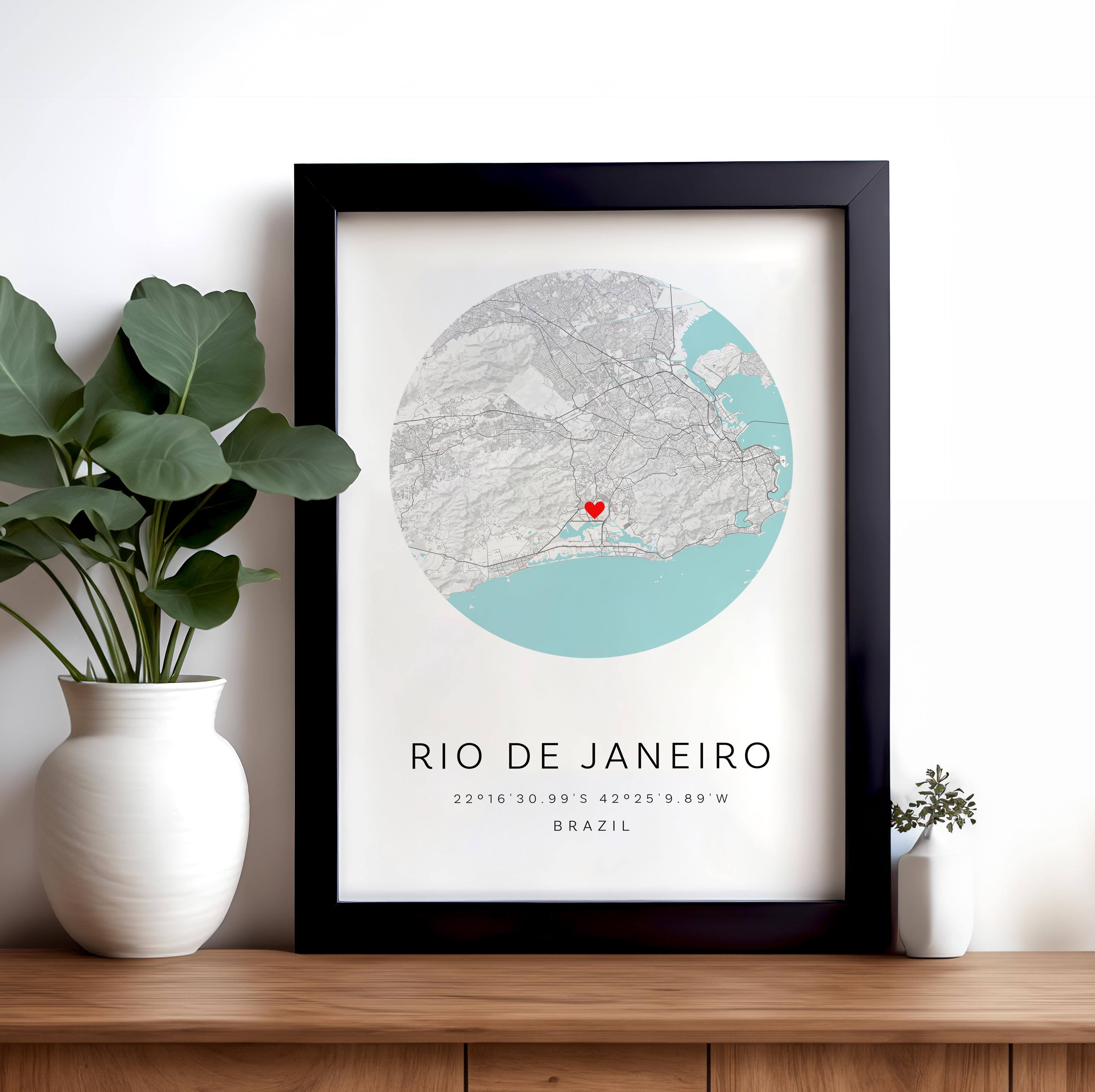 Personalised City Map Print, Custom Map Prints Any Location, Travel ...