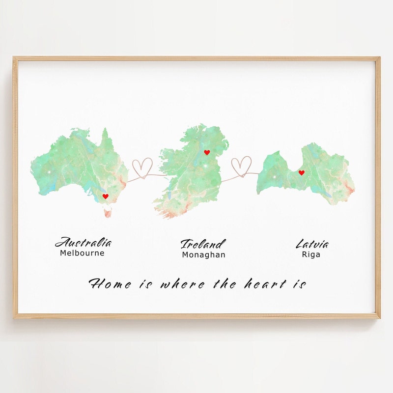 Neutral Map With Countries - Etsy UK
