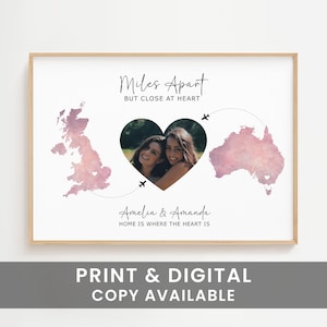 Family and Friends Long Distance Personalised Photo Gift, Moving ...