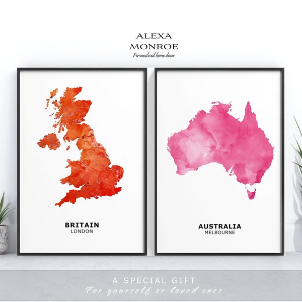 Custom Countries Map - Etsy