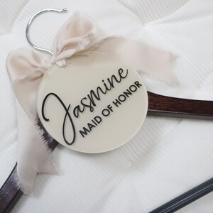 Bridal Hanger Tag, Acrylic Name Tag, Minimalist Wedding, Modern Wedding ...