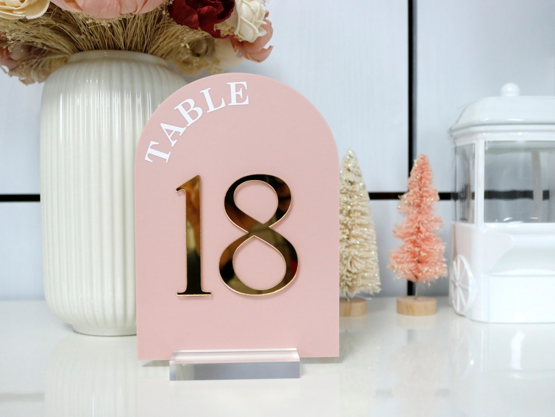 Arch Wedding Table Numbers, Acrylic Table Numbers, Arch Table Numbers ...