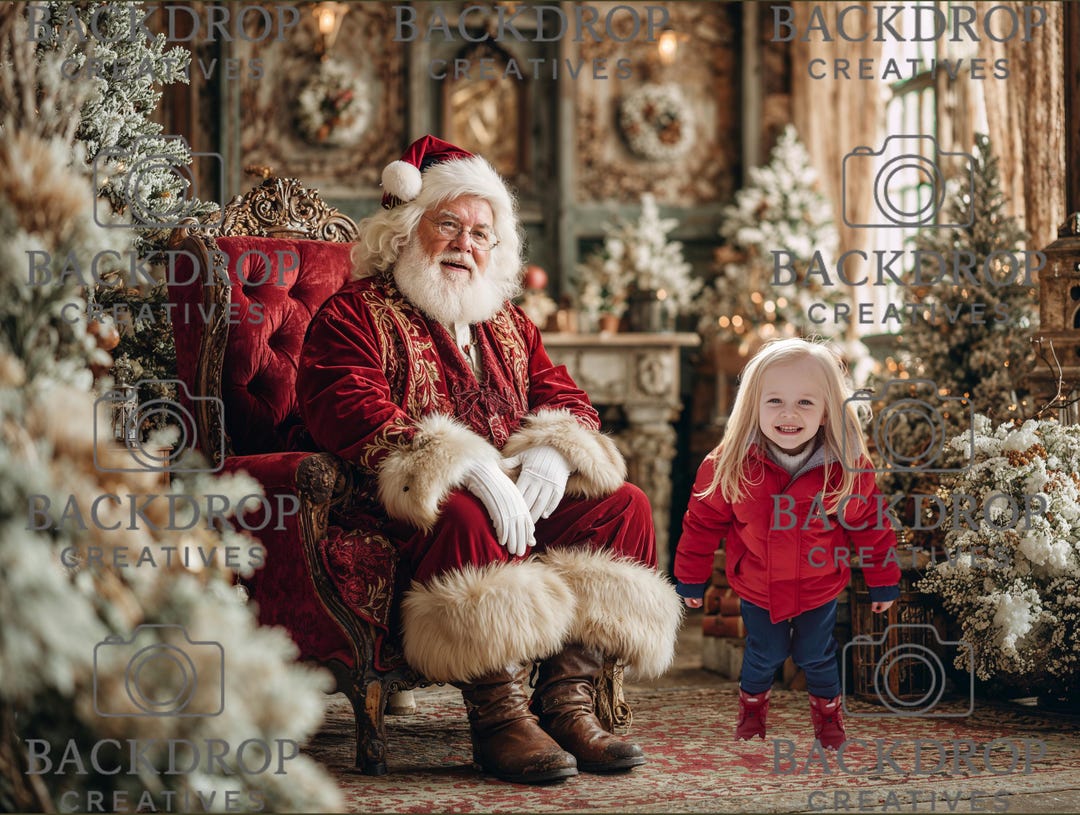 Winter Wonderland Backdrop | Santa Photo Backdrop | Christmas Party ...