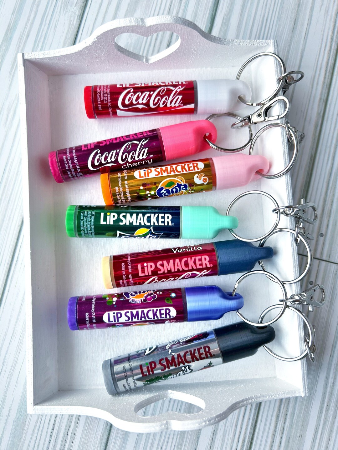 Keychain Cap for Lip Smacker - Lip Balm Holder - Chapstick Keychain ...