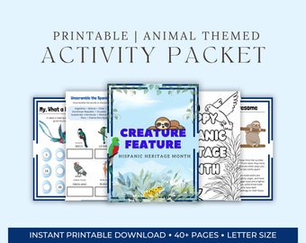 Educational Animal Activity Packet, Worksheets for Kids – ADAPTATIONS ...