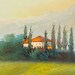 Tuscan Villa on the Hills Oil Painting on 24x36 Flat Canvas Gallery ...