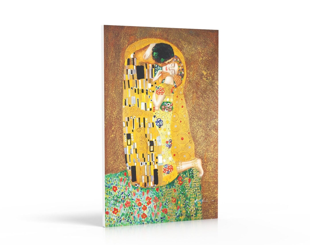 The Kiss Reproduction Oil Painting on 24x36 Flat or Stretched Canvas ...