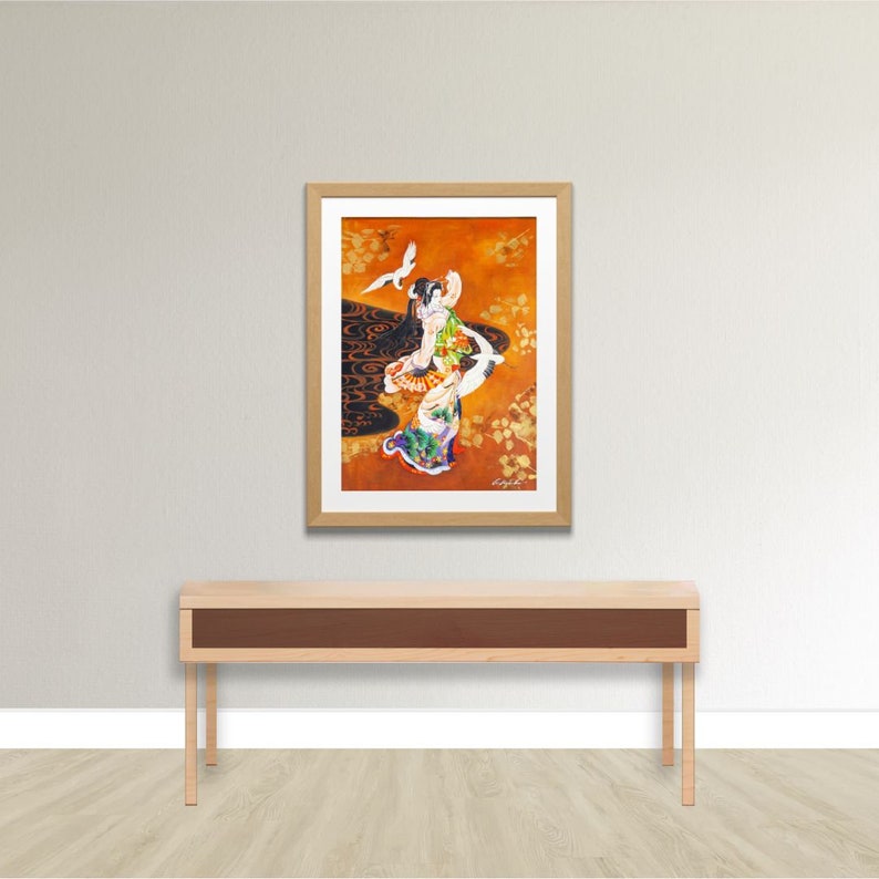 Dance of the Cranes Reproduction Oil Painting on 24x36 Flat or Stretched Canvas Gallery Painting ...