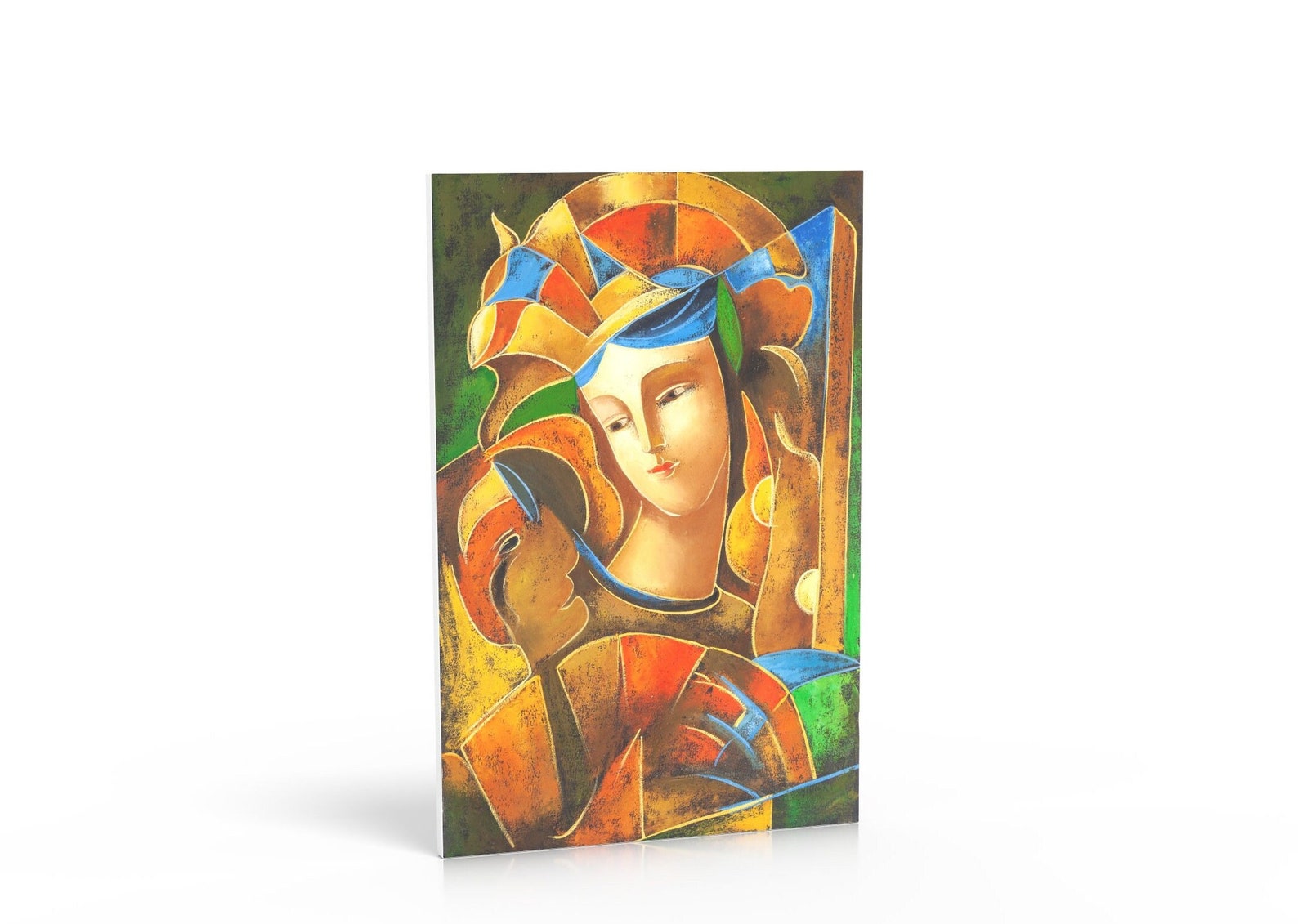 Vintage Cubism Abstract Portrait Oil Painting on 24x36 Flat or ...