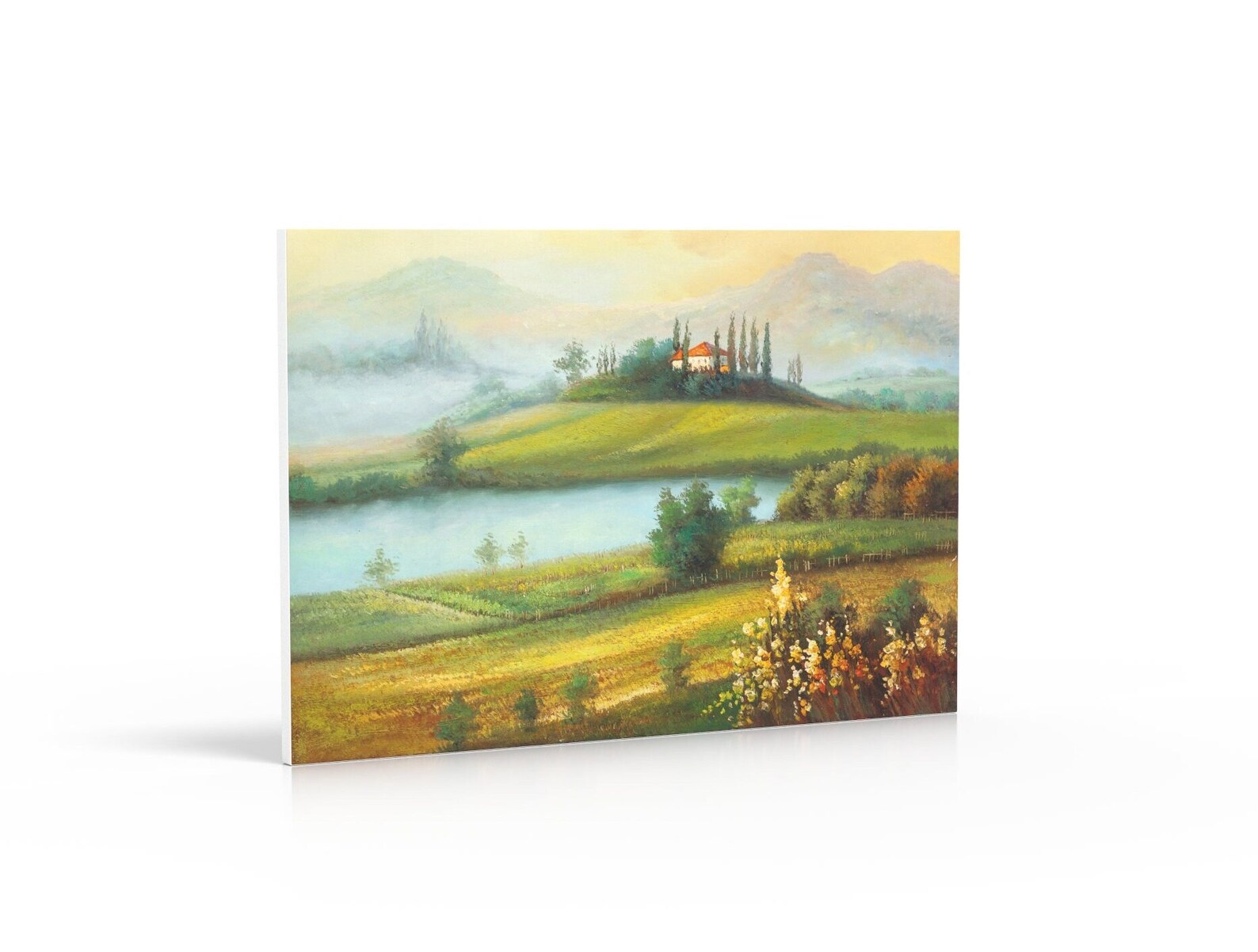 Tuscan Villa on the Hills Oil Painting on 24x36 Flat or Stretched ...