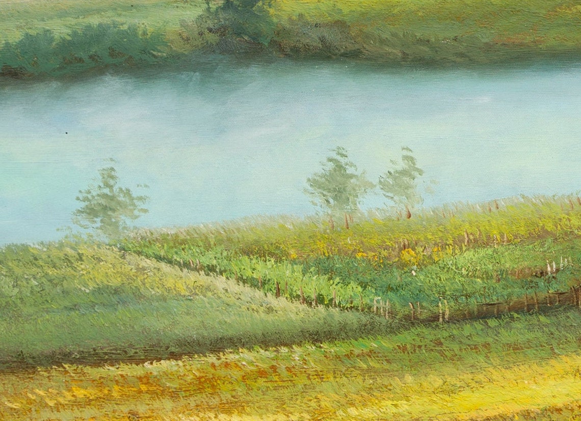 Tuscan Villa on the Hills Oil Painting on 24x36 Flat Canvas Gallery ...