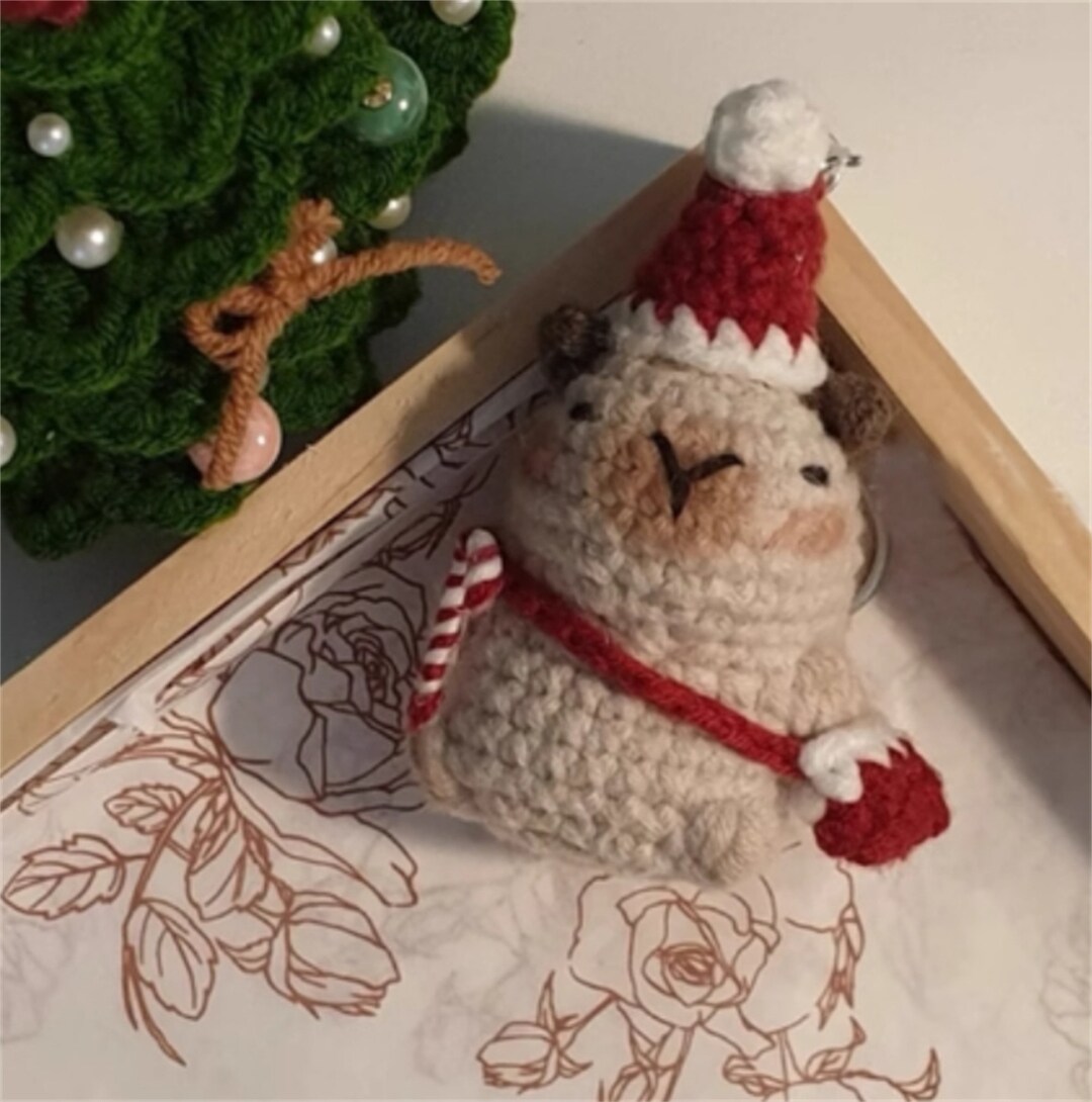 Hand Knitted Crochet Capybara Pendant - Etsy