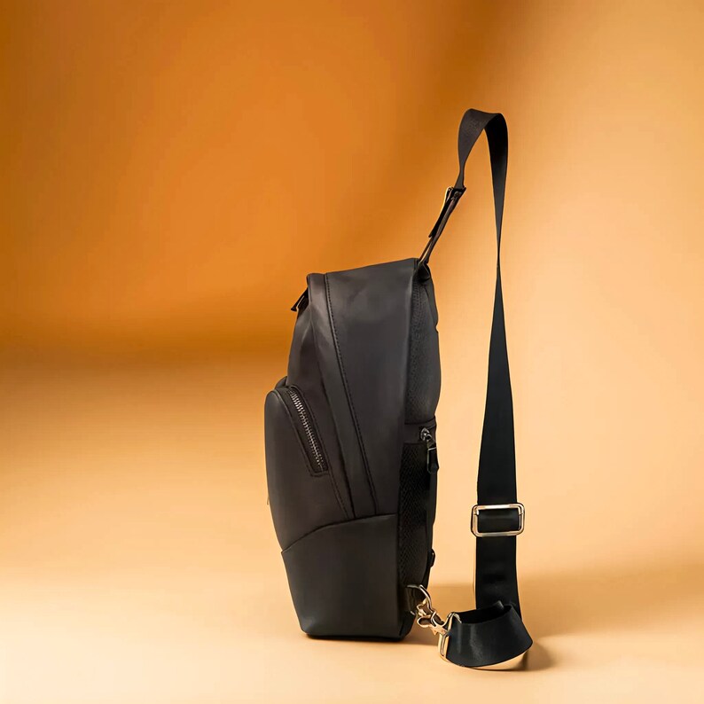 Full Grain Leather Cross Body Bag, Adjustable Strap Sling Messenger Bag ...