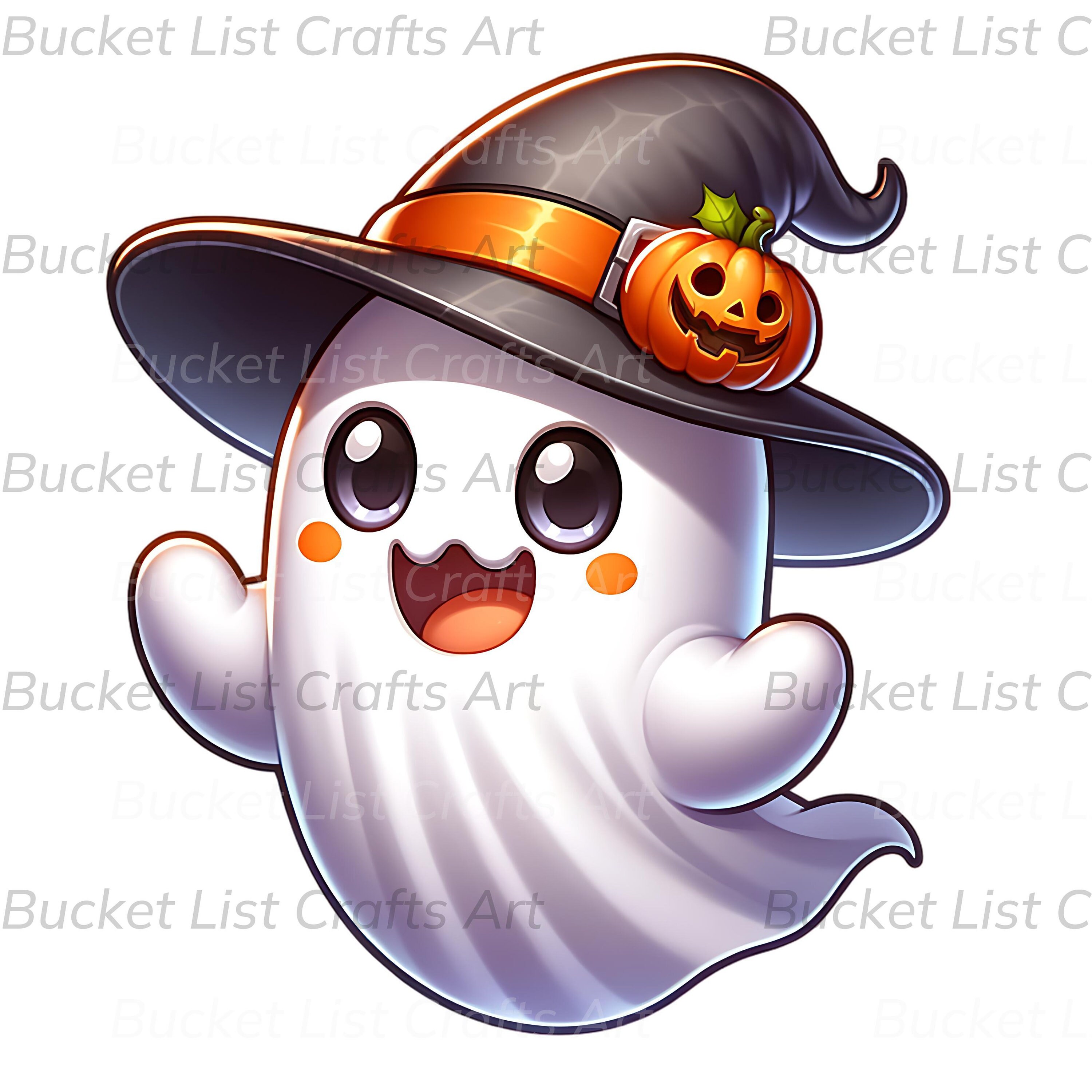 Set Cute Spooky Kids Halloween Clipart Instant Download Witch, Ghost ...