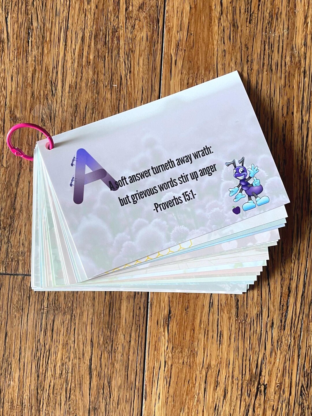Bible Memory Cards - ABC Animals KJV Scripture Memory Photo Cards ...