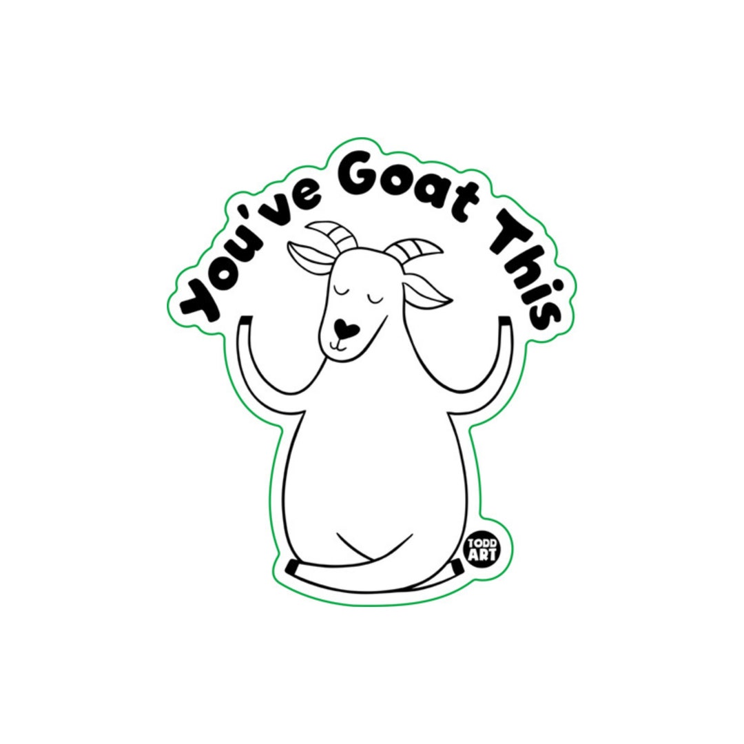 You've Goat This Vinyl Sticker, Funny Goat Laptop Stickers, Funny Goat ...