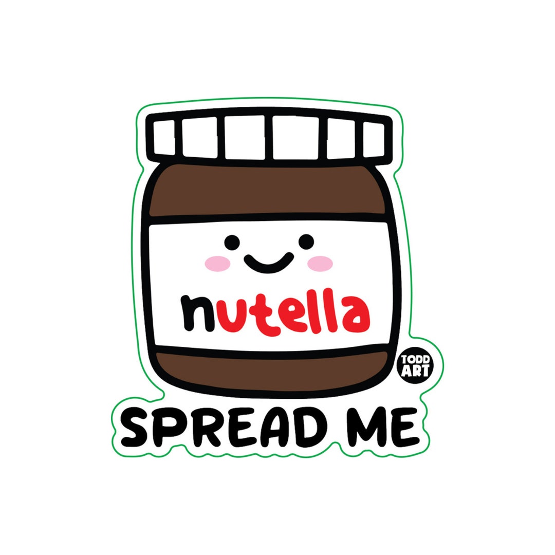 Spread Me Nutella Vinyl Sticker, Funny Nutella Laptop Stickers, Adult ...