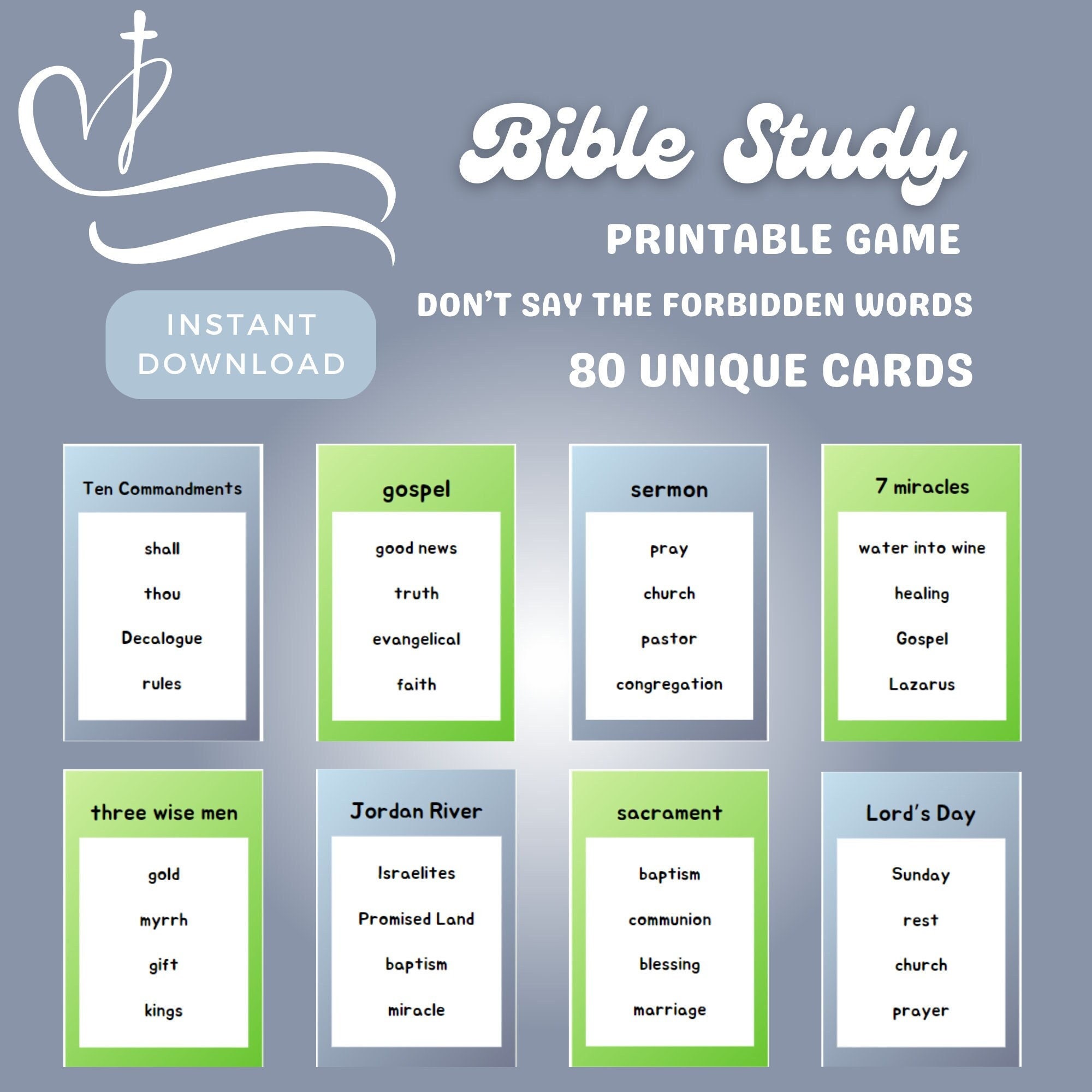 Bible Study Printable Game, Christian Youth Group Hangout, Church ...