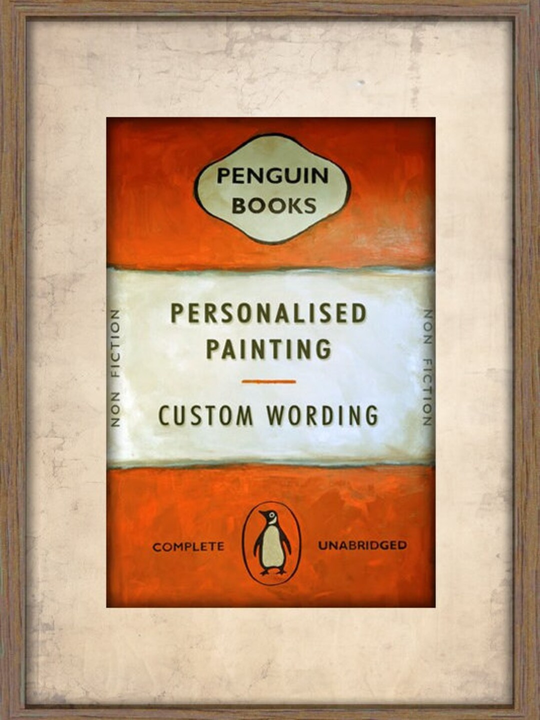 Custom Penguin Book Cover Homage, Digital Print From Antiqued Acrylic ...