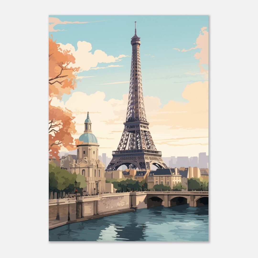 Retro Paris Poster, Travel Poster, Paris Travel Poster, Vintage Poster ...