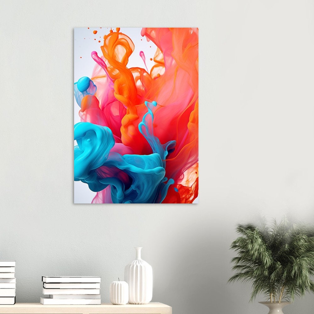Paint Splash Poster, Abstract Liquid Poster, Ink Splash Poster, Liquid ...