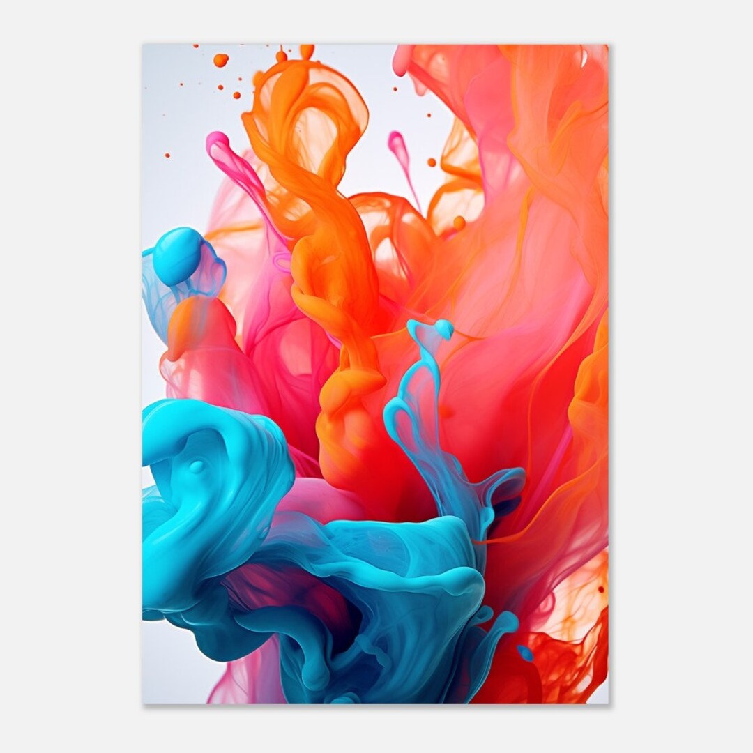 Paint Splash Poster, Abstract Liquid Poster, Ink Splash Poster, Liquid ...