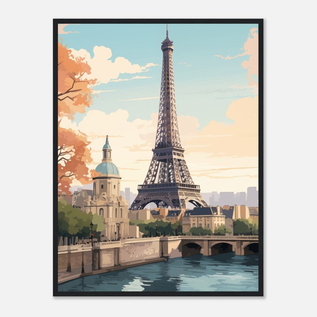 Framed Retro Paris Poster, Travel Poster, Paris Travel Poster, Paris ...