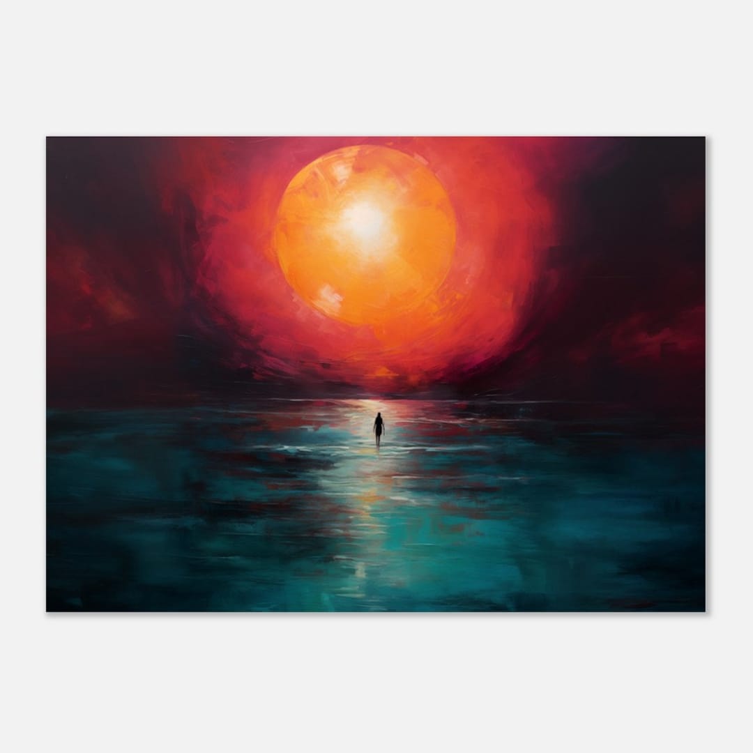 Sun Rise Poster, Sun Rise Painting, Sun Poster, Sun Wall Art, Sun ...