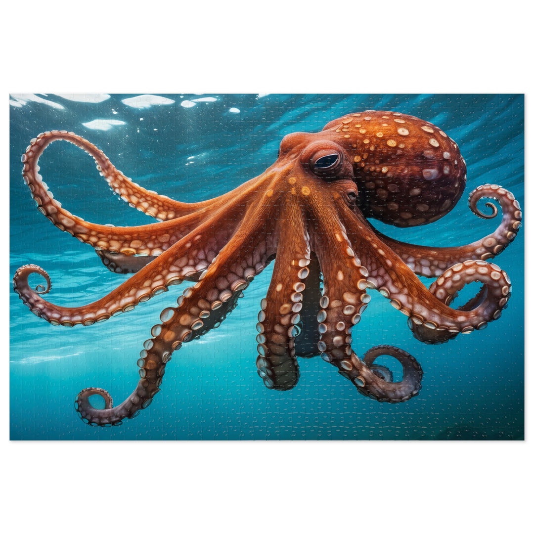 Octopus Jigsaw Puzzle, Unique Jigsaw, Family, Adults, Sea Creature ...