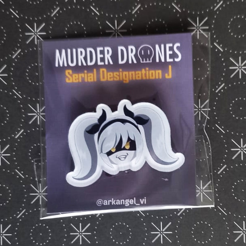 Murder Drones Acrylic Pin Murder Drones Acrylic Pin Murder Drones V Uzi N J N Dog - Etsy UK