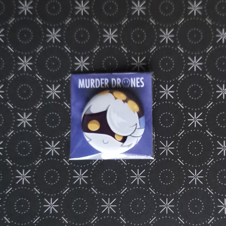 Murder Drones Button Murder Drones Button Badge Murder Drones V Uzi N ...