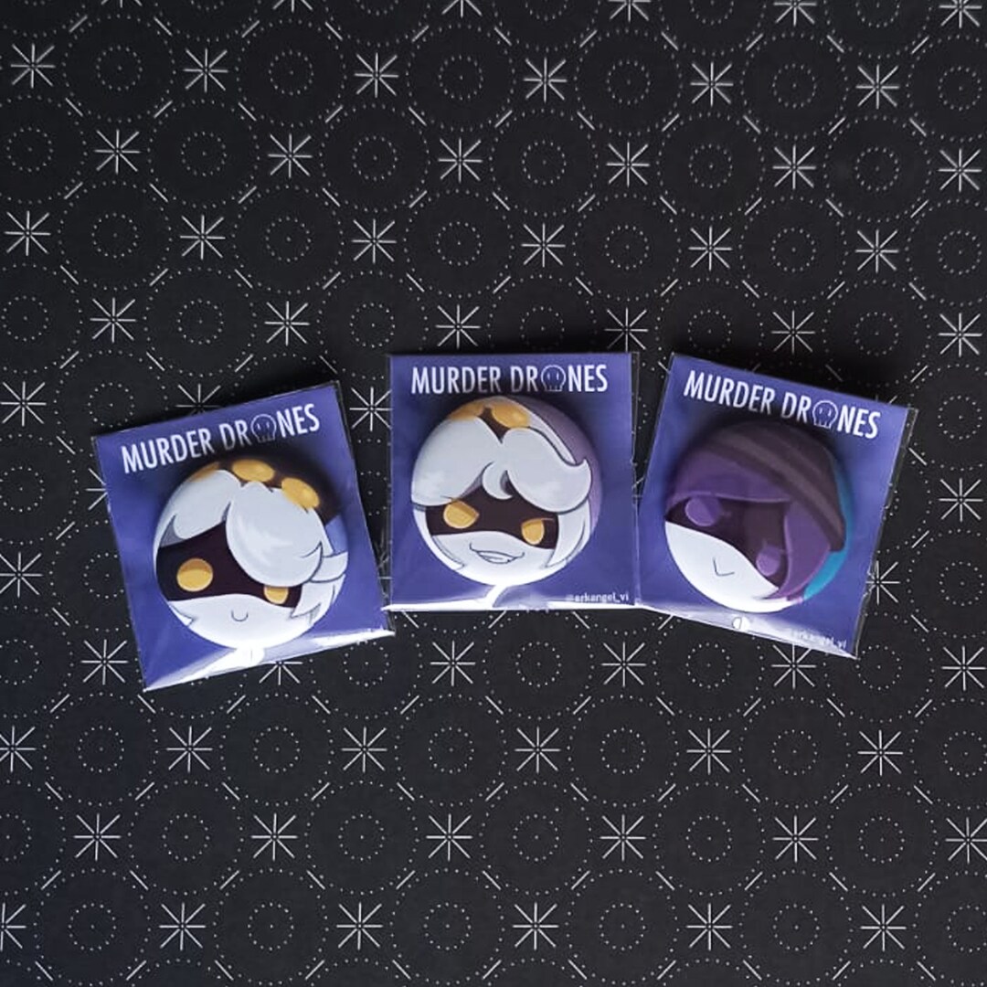 Murder Drones Button Murder Drones Button Badge Murder Drones V Uzi N