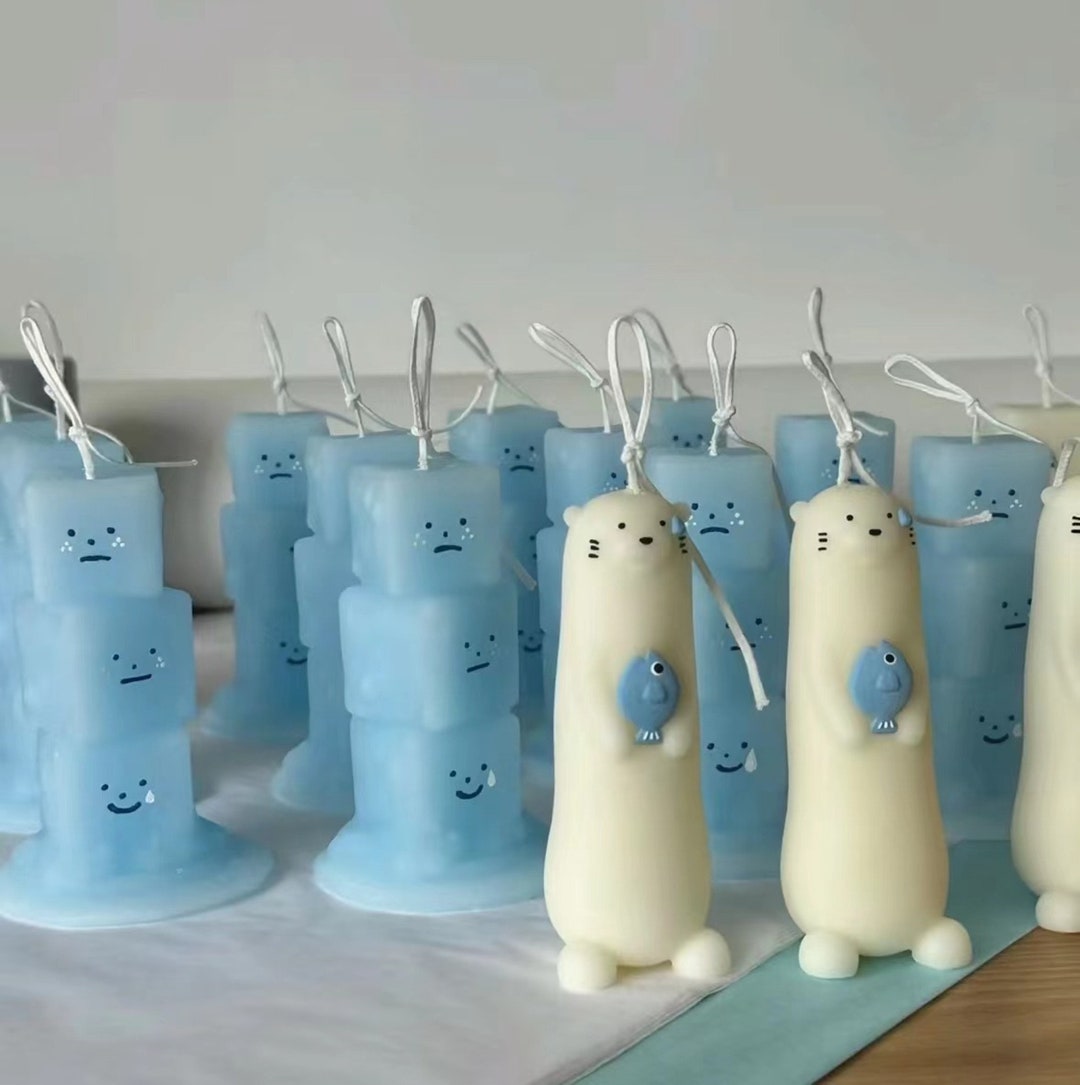 Ice Cube Candle, Aesthetic Decor, Unique Candle, Handmade Candle ...
