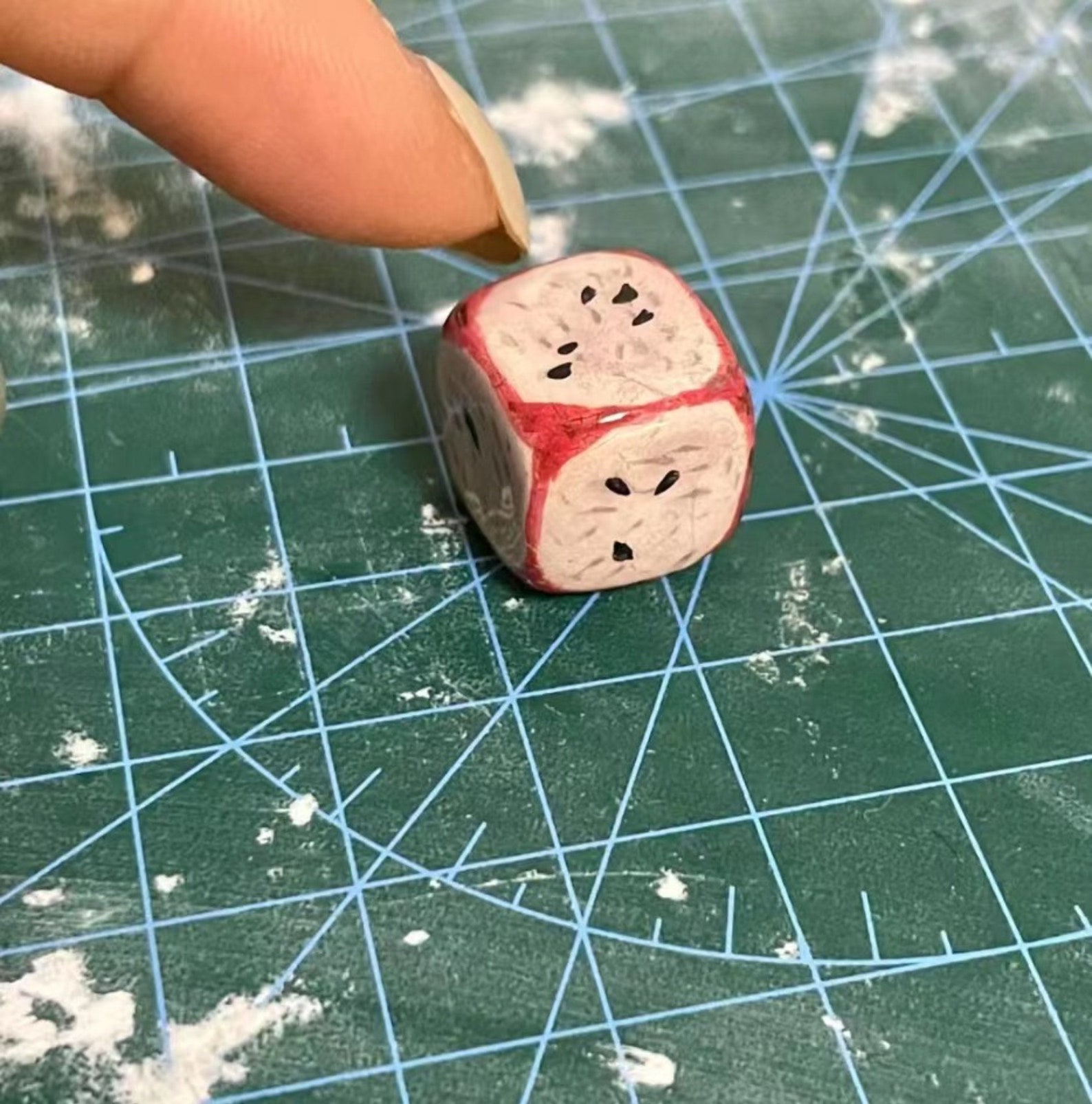 Handmade Clay Fruit Dice, 2 Piece Fruit Dice Set, Polyhedral Dice ...