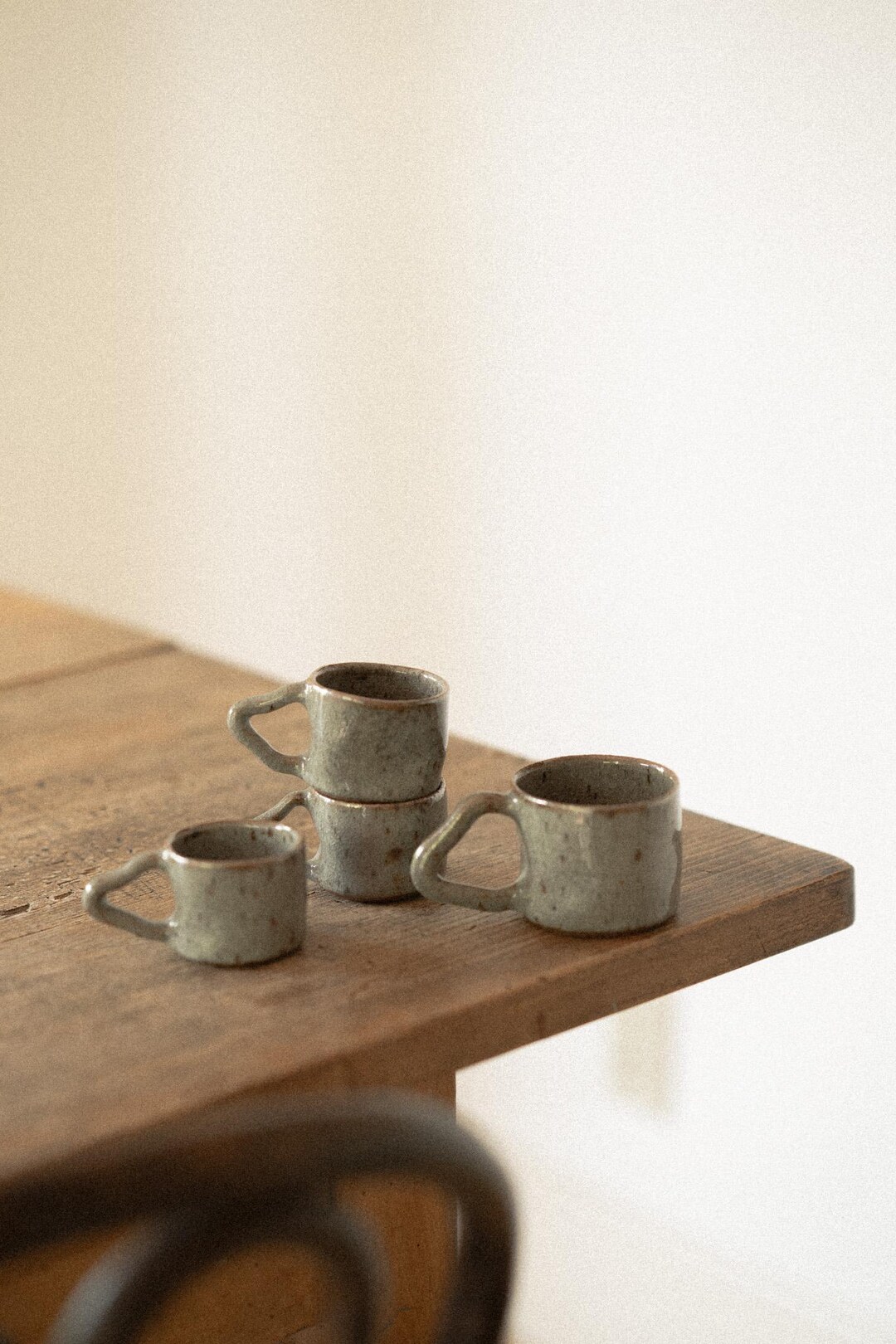 Handmade Ceramic Espresso Cup: Modern Wavy Stoneware Mug (3oz) - Etsy