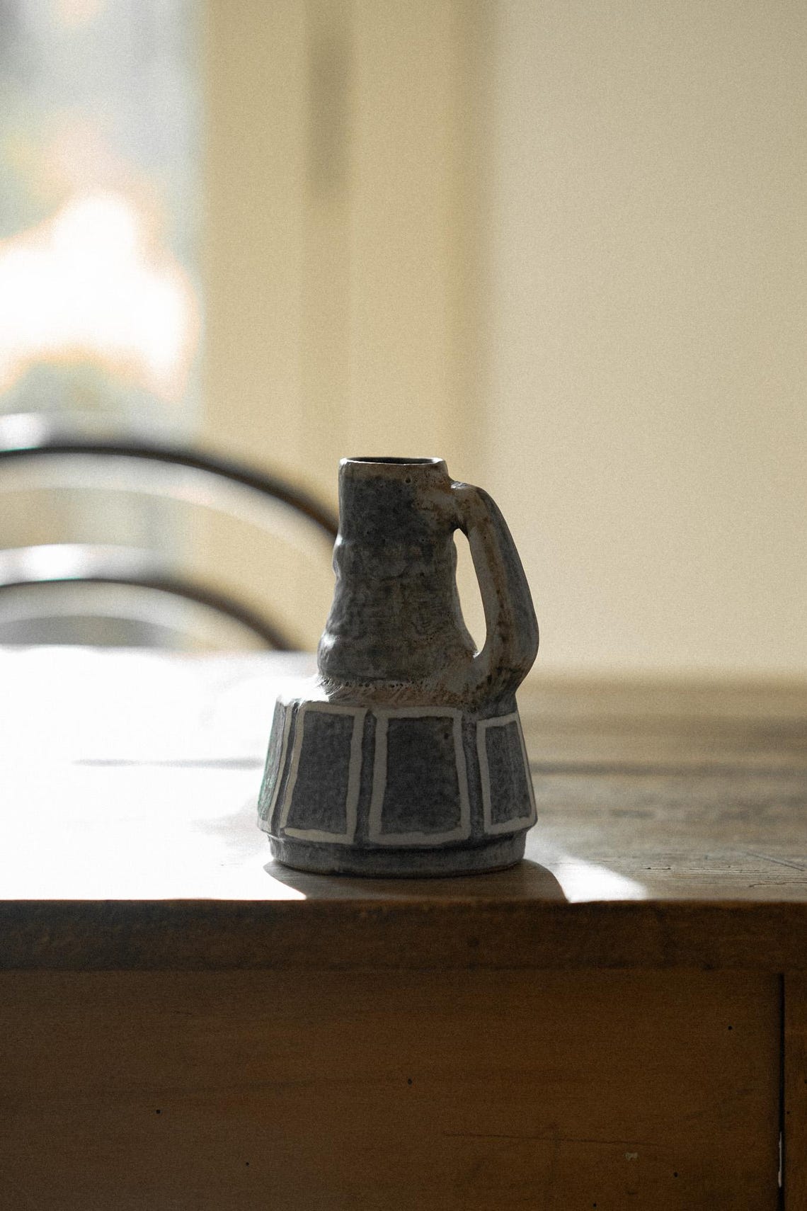 Antique Handmade Dutch Vase With Handle – Unique Vintage 1950s Ceramic ...