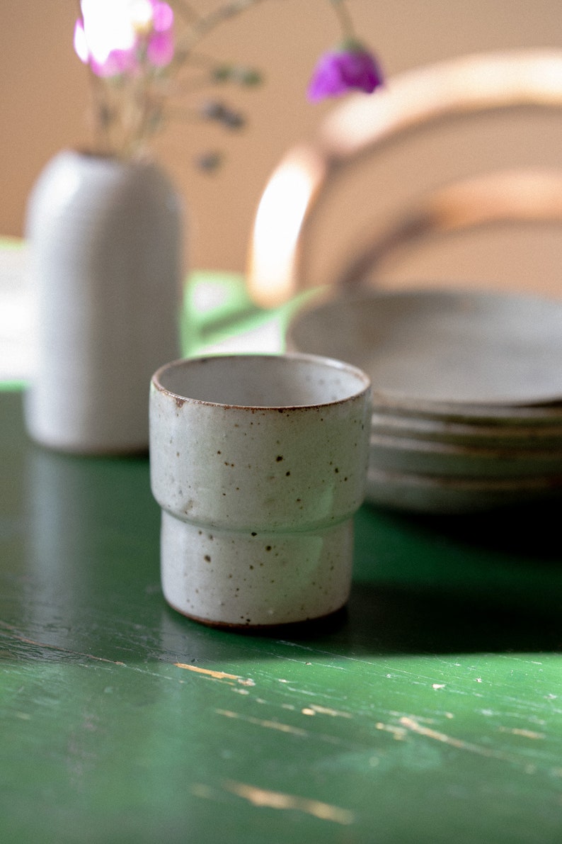 Handcrafted Ceramic Space-saving Stackable Cups Pottery Handmade ...