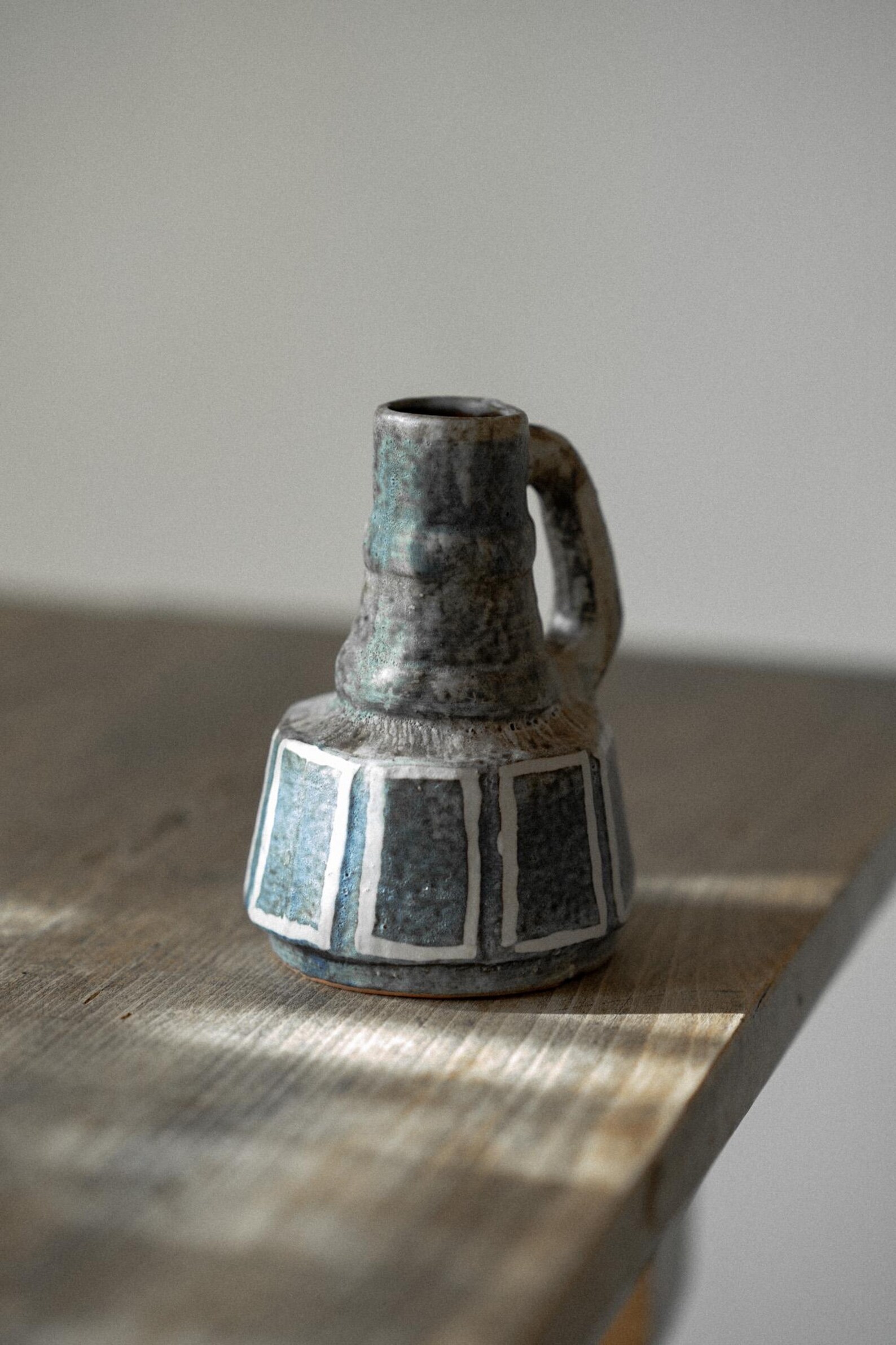 Antique Handmade Dutch Vase With Handle – Unique Vintage 1950s Ceramic ...