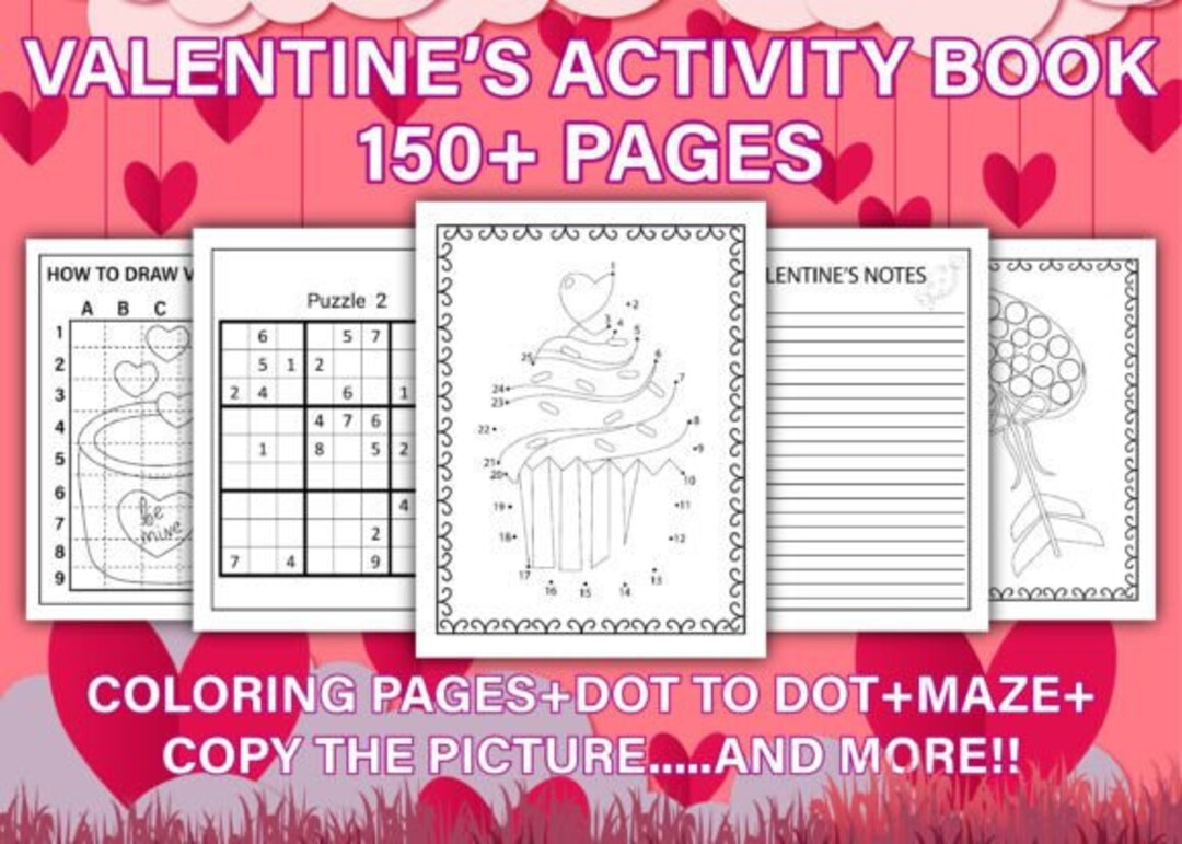 Printable Valentine's Day Kid's Activities, Valentine's Day Bundle ...