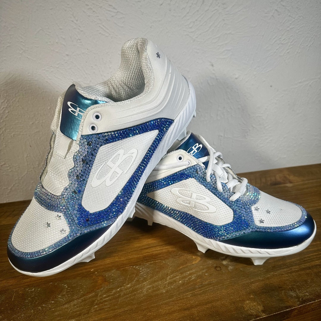 Custom Bedazzled Rhinestone Baseball Softball Molded Cleats for Gay ...