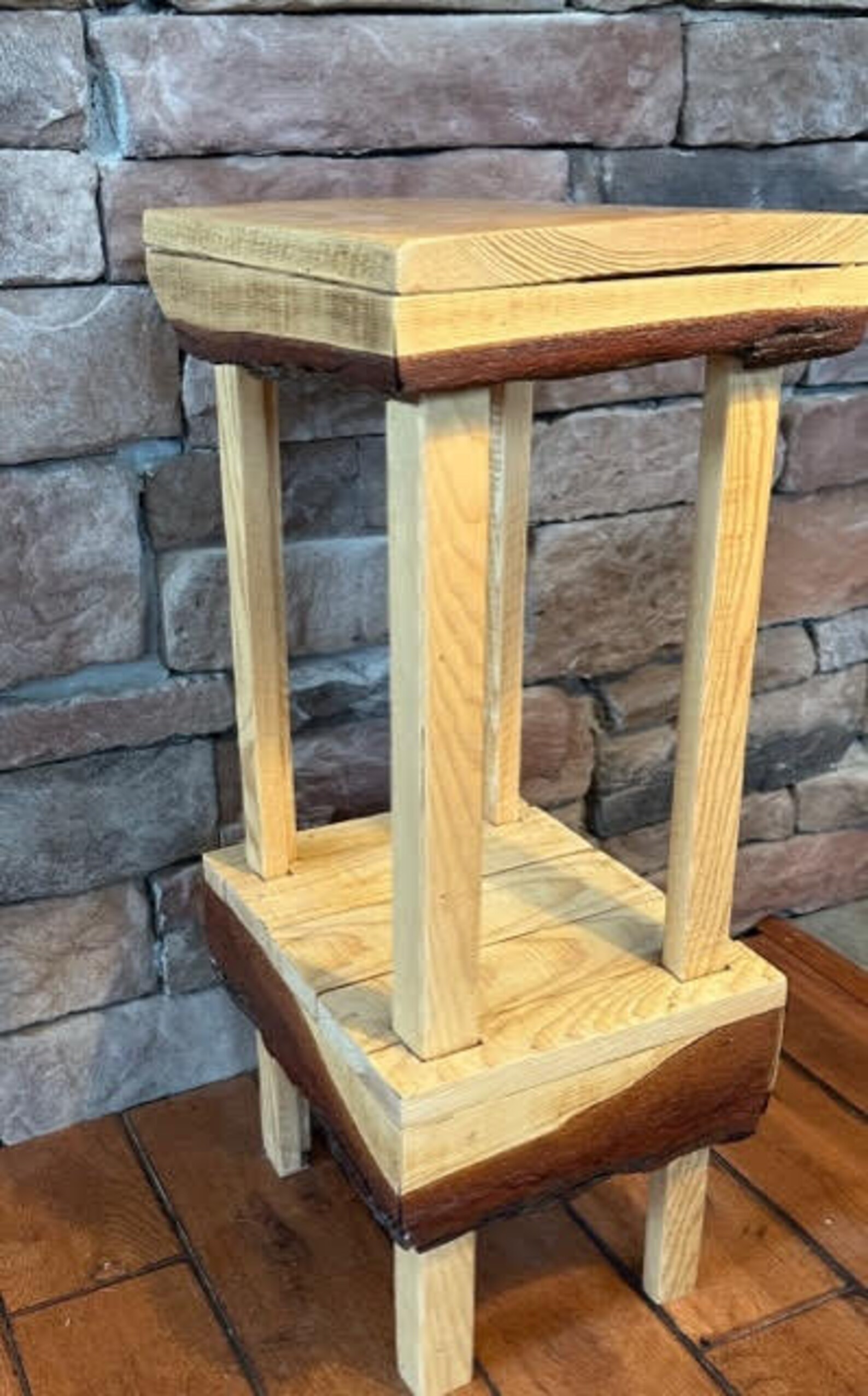 Creativegrin Hemlock Table With Contiguous Live-edge Trim (small) - Etsy