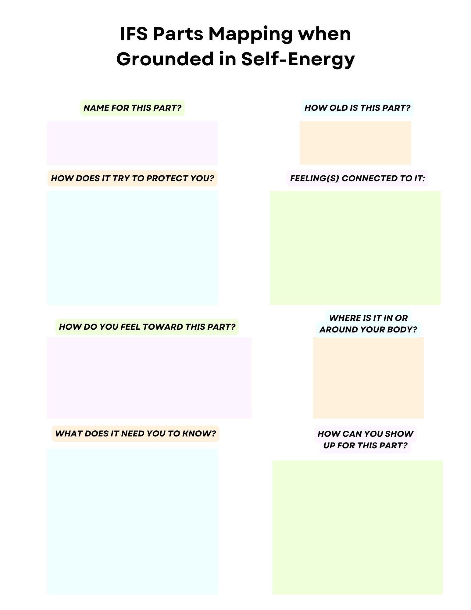 Parts Mapping Worksheet - Etsy