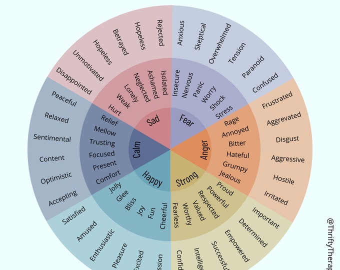 Feelings Wheel Inspired by Atlas of the Heart - Etsy Canada