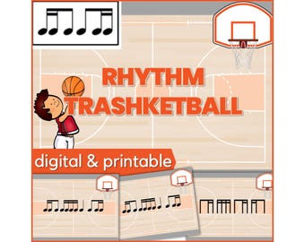 Rhythm Trashketball Music Basketball Game for Sixteenth & Eighth Note ...