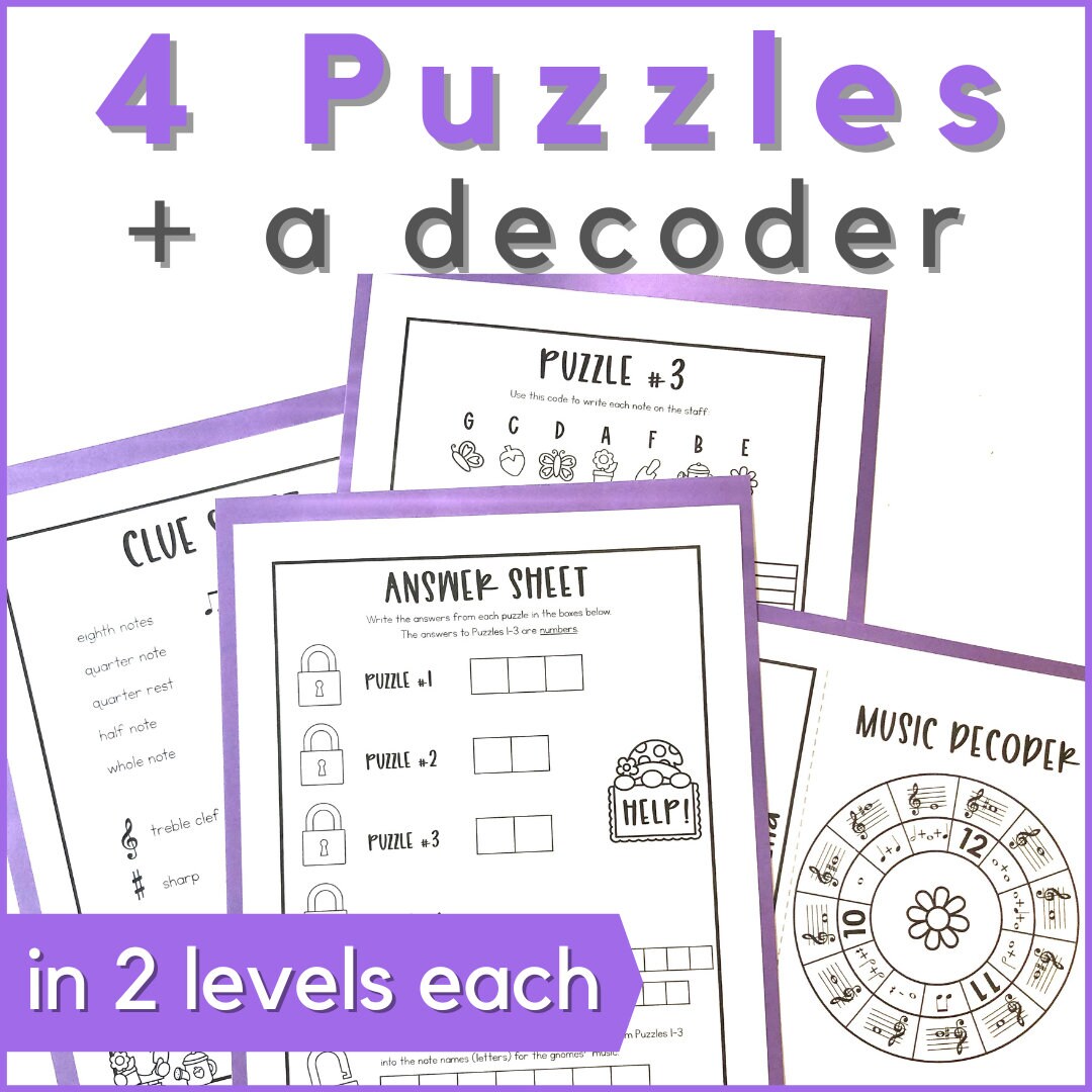 Spring Music Escape Room Game - Printable Activity for Music Class ...