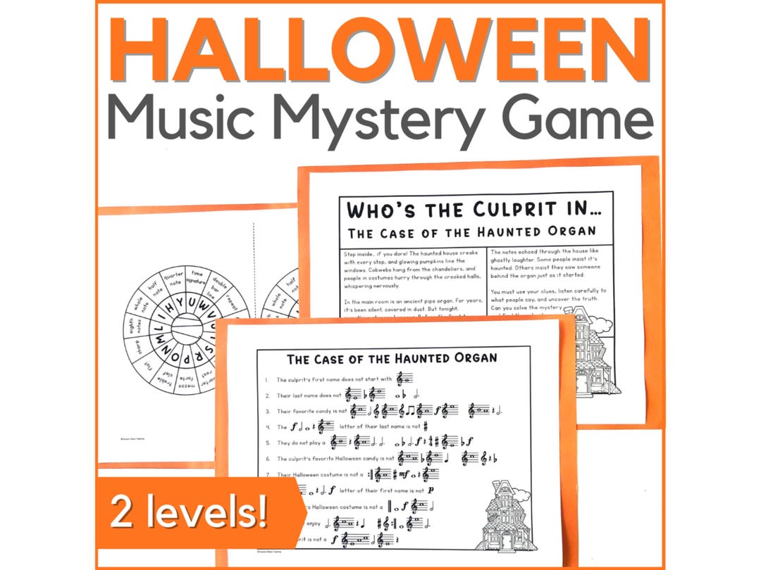 Halloween Music Mystery Game - Printable October Music Activity for ...
