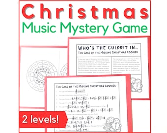 Christmas Music Mystery Activity - Printable Music Game for Middle ...