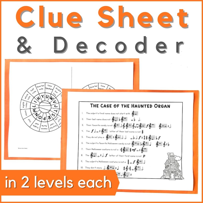 Halloween Music Mystery Game - Printable October Music Activity for ...