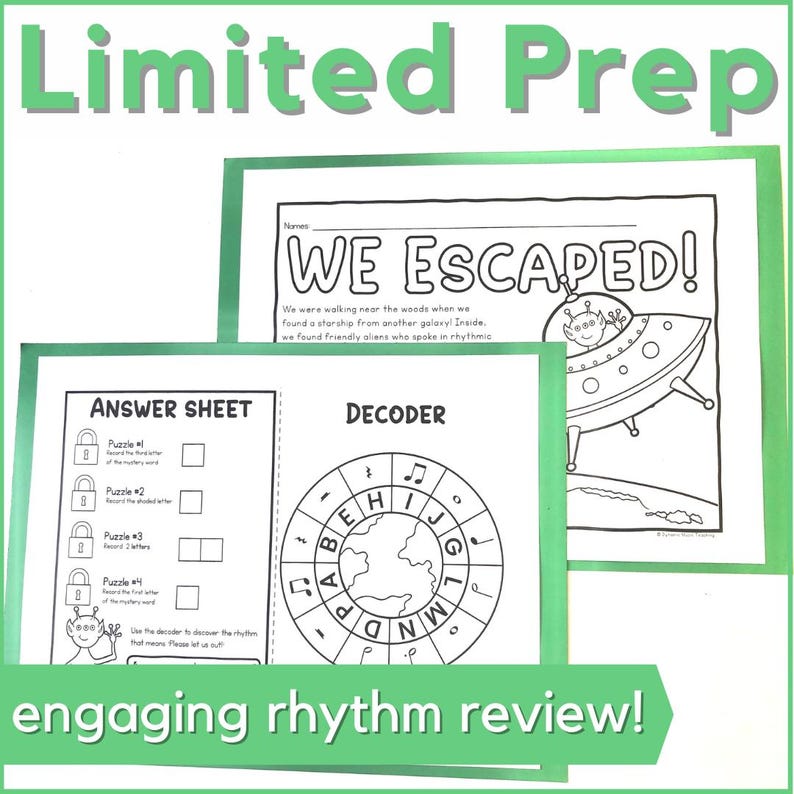 Music Rhythm Escape Room Activity - Printable Game for Music Class ...