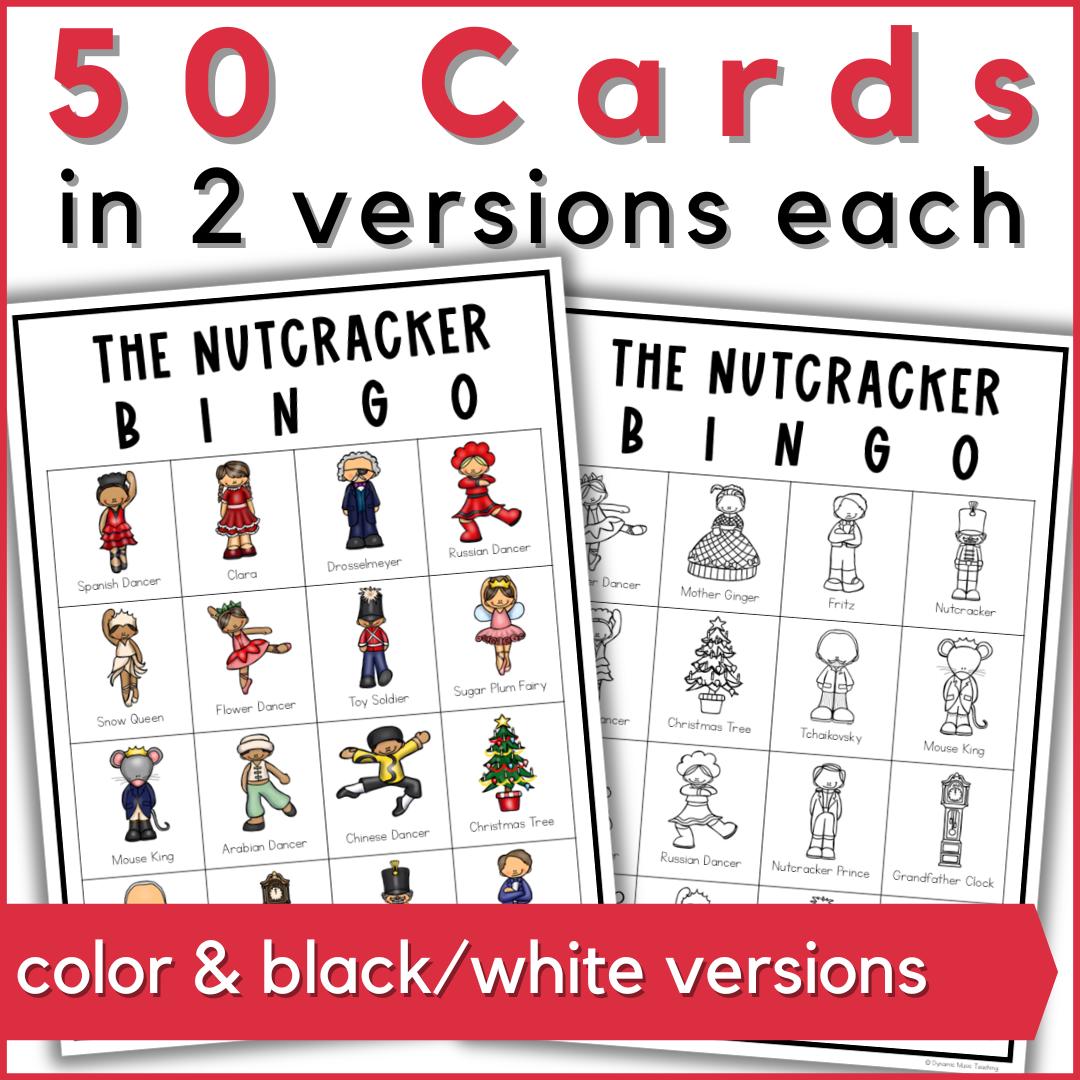 The Nutcracker Bingo Game - Printable Nutcracker Bingo Cards and ...